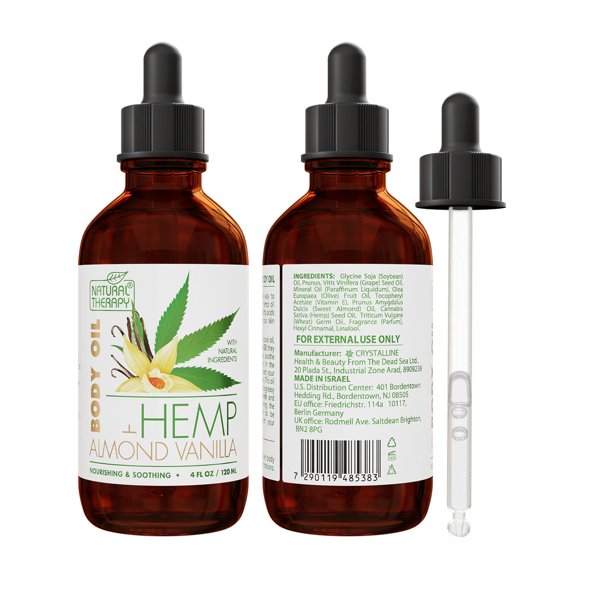 Natural Therapy Hemp & Almond Vanilla Body Oil – Moisturizing & Anti-A ...